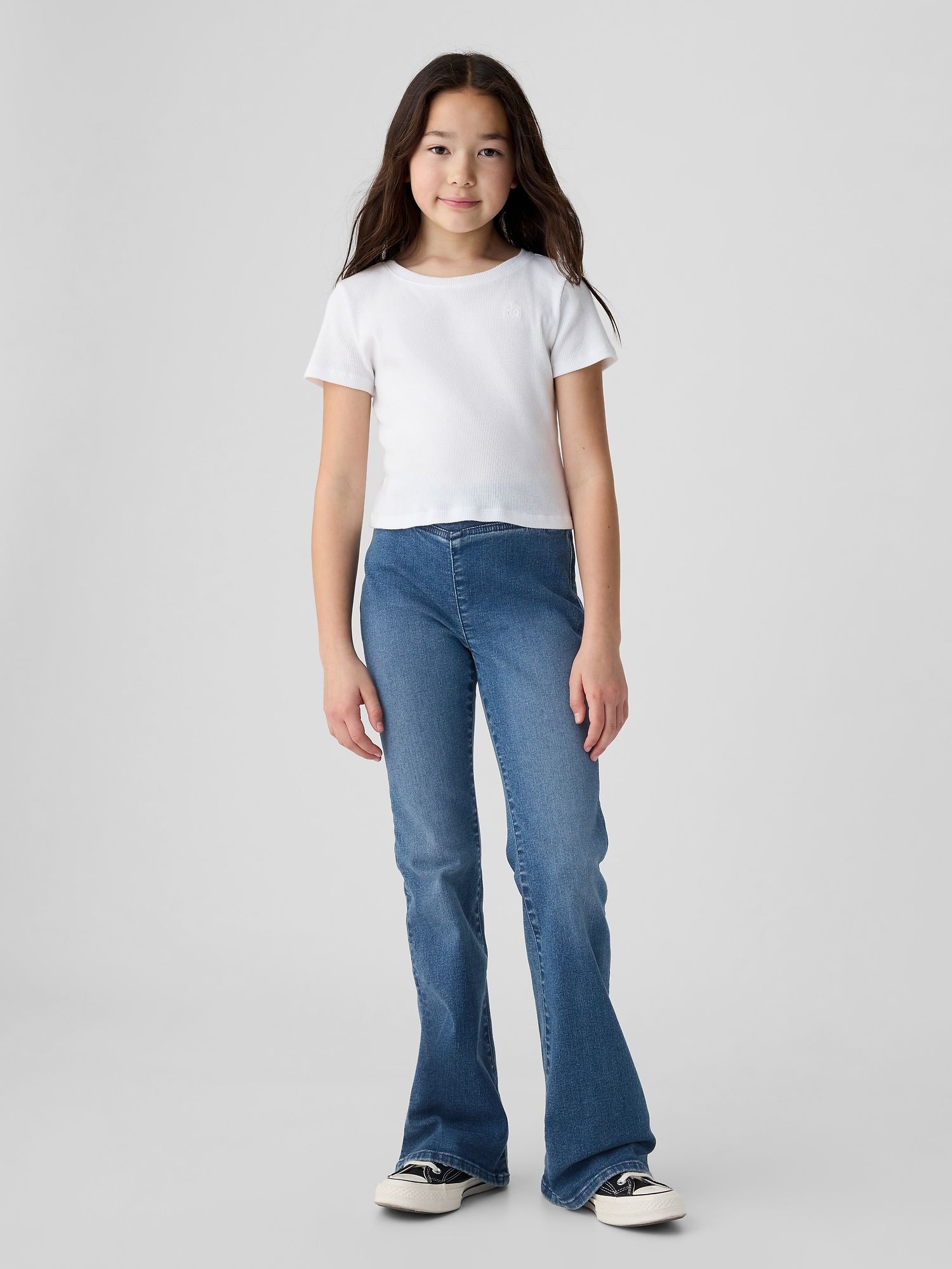 Kinder jeans high rise crossover flare | GAP.nl