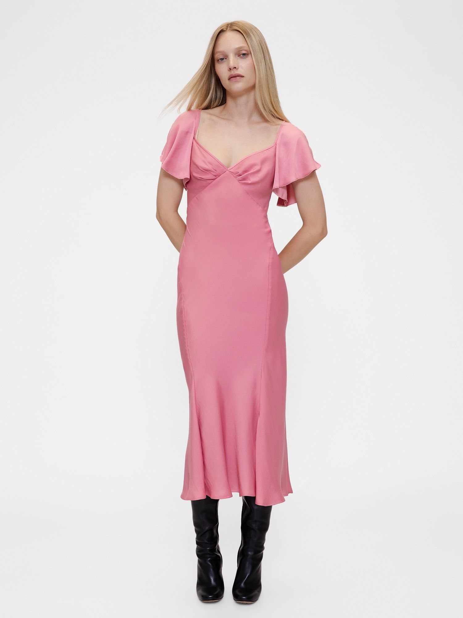 Szatén midi ruha GapStudio by Zac Posen | GAP.hu