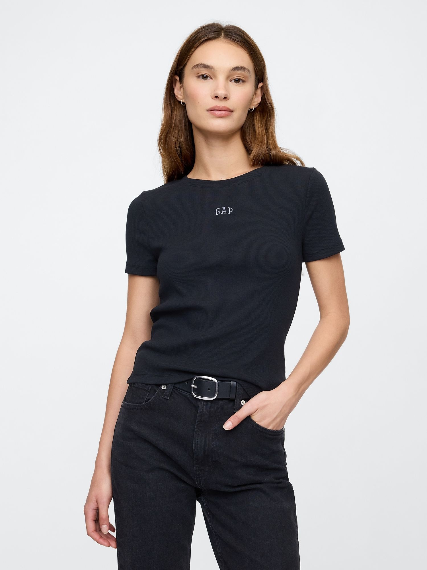 T-shirt crop avec logo | GAP-france.fr