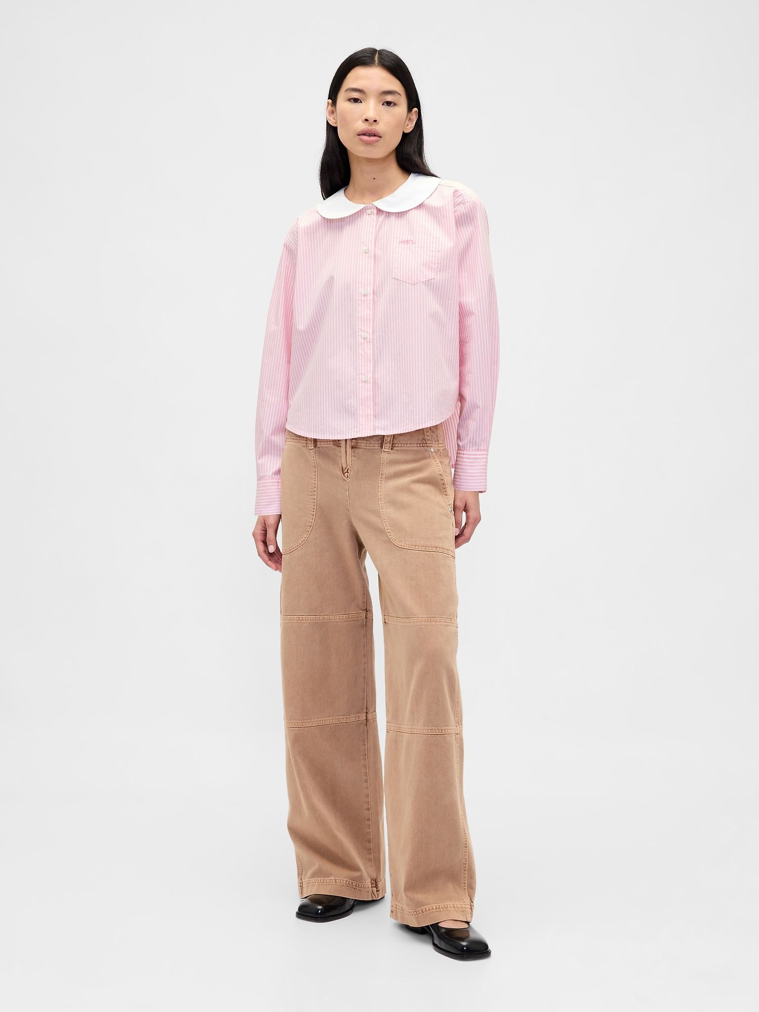 Damen-Low-Rise-Utility-Hose Gap × Sandy Liang | GAP.at