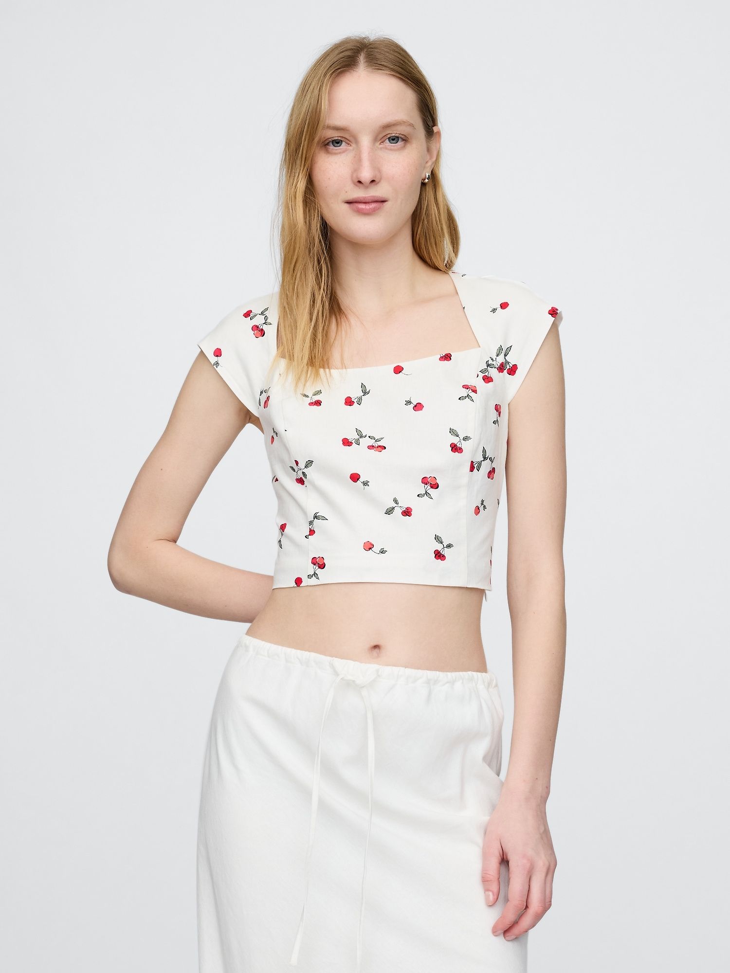 Lniany crop top | GAP.pl