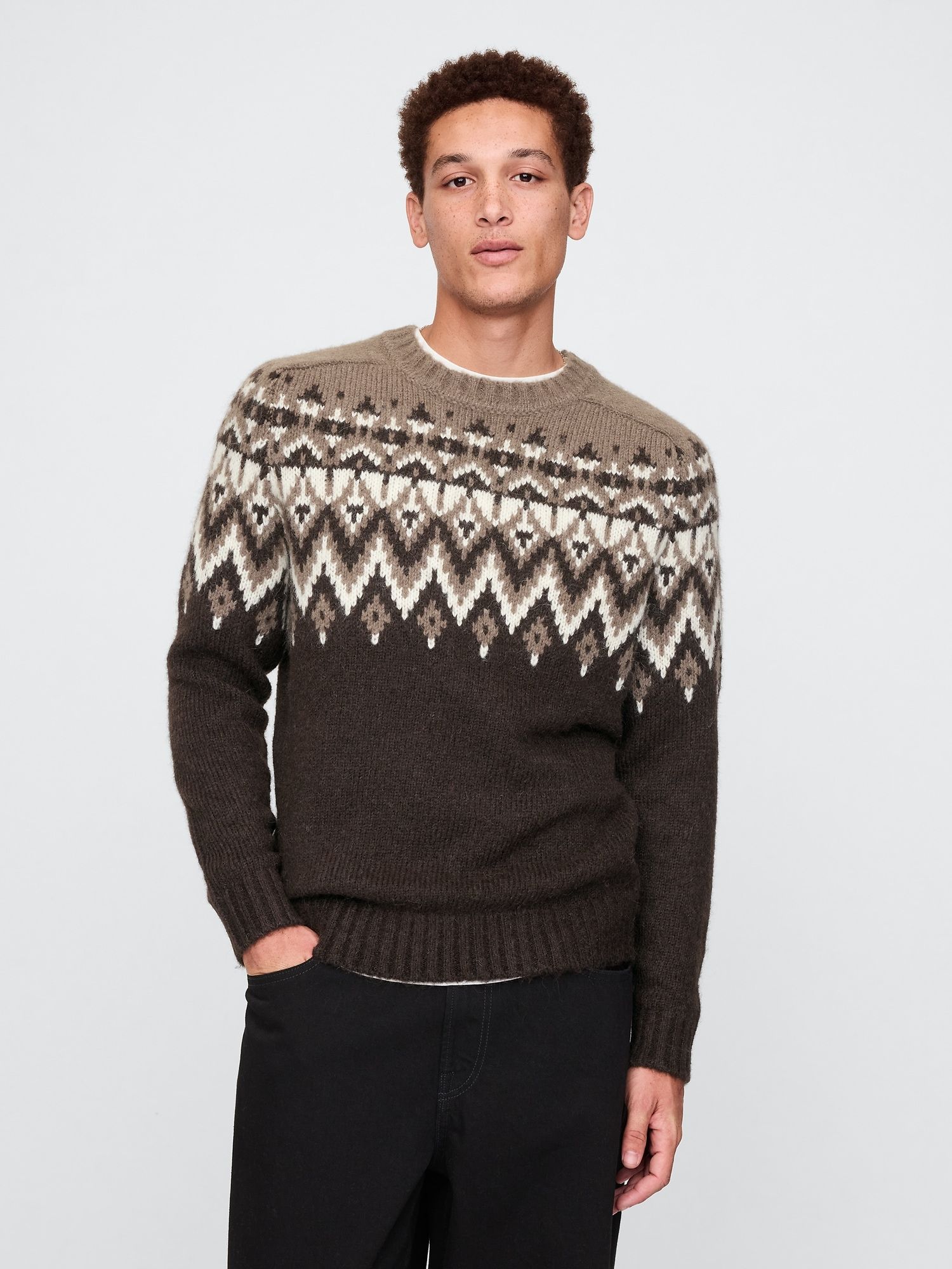 Svetr s příměsí vlny Fair Isle | GAP.cz